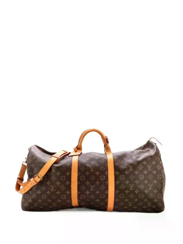 LOUIS VUITTON Keepall Bandouliere Bag Monogram Canvas 60 Travel Bag - Brown