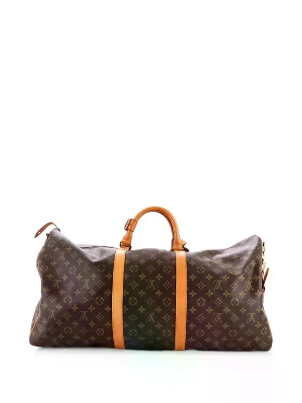 LOUIS VUITTON Keepall Bandouliere Bag Monogram Canvas 60 Travel Bag - Brown