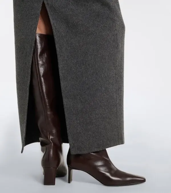 Khaite Ona Leather Knee-high Boots - Brown