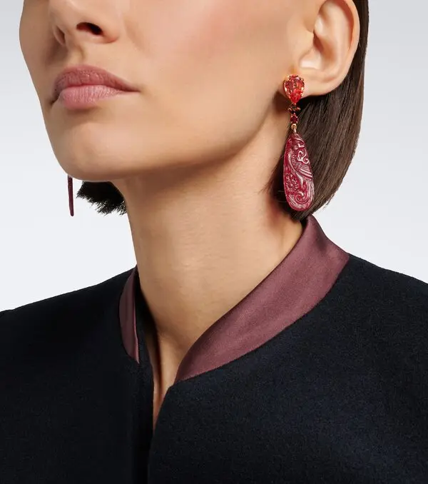 JENNIFER BEHR Corinna Embellished Drop Earrings