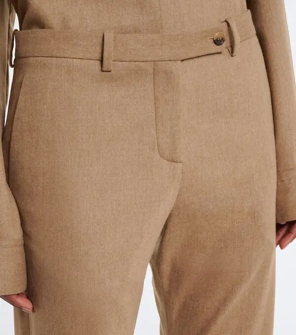 Khaite Hunter Wool And Cashmere Straight Pants