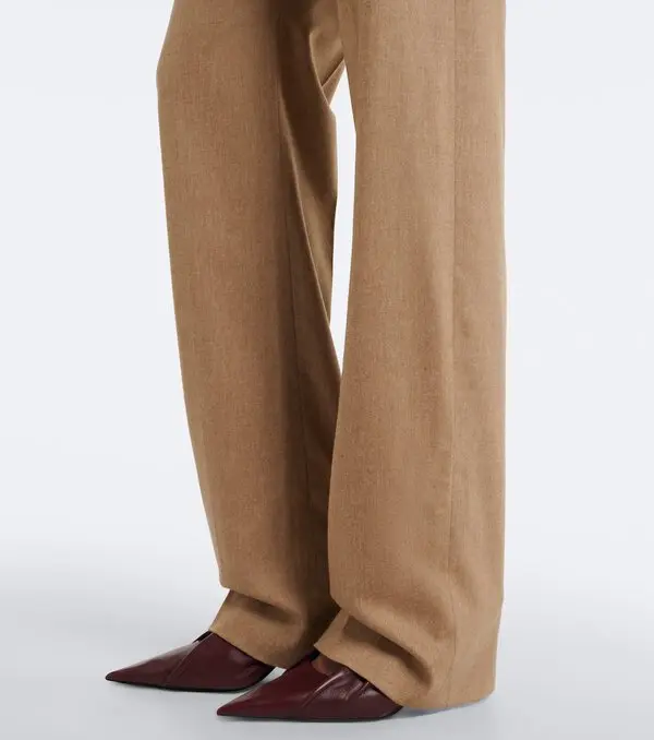 Khaite Hunter Wool And Cashmere Straight Pants
