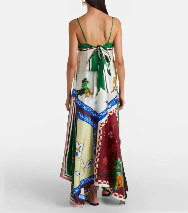 ALEMAIS Alémais X Mlak Tangible Love Printed Silk Midi Dress