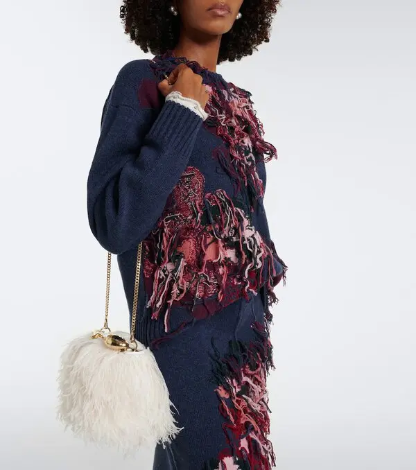 Erdem Bloom Mini Fringed Top-handle Bag