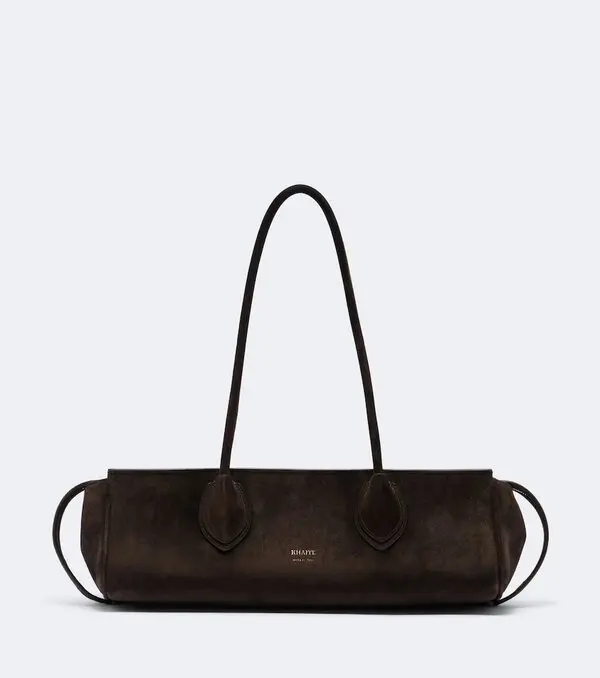 Khaite Donna Medium Suede Shoulder Bag - Brown