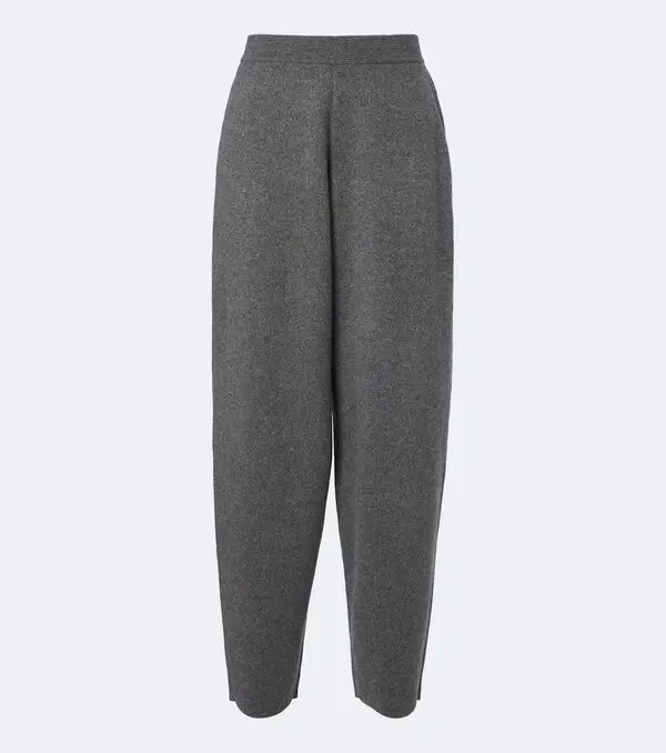 Arch4 Hayden Knitted Cashmere Barrel-leg Pants - Grey