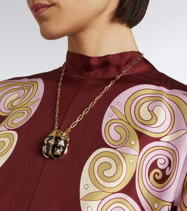 La DoubleJ Lady Scarab Embellished Necklace