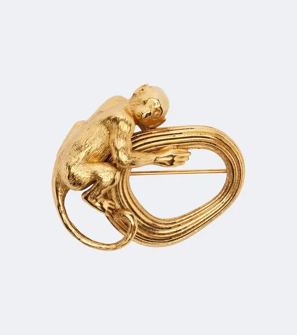 Khaite Monkey 18kt -plated Brass Brooch