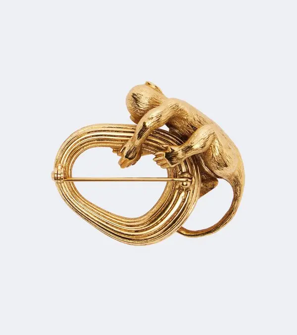 Khaite Monkey 18kt -plated Brass Brooch