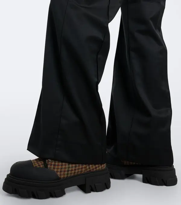 GANNI Ruffled Wide-leg Pants
