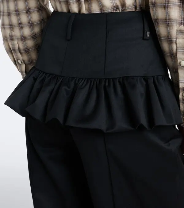 GANNI Ruffled Wide-leg Pants