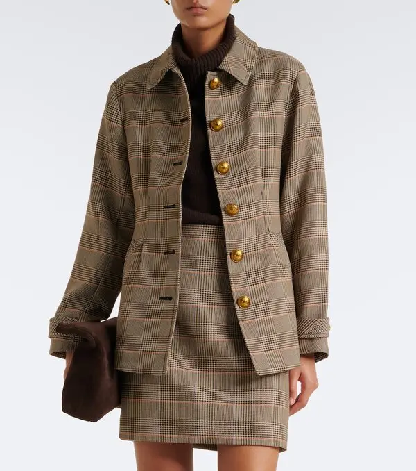 Veronica Beard Severine Prince Of Wales Check Jacket