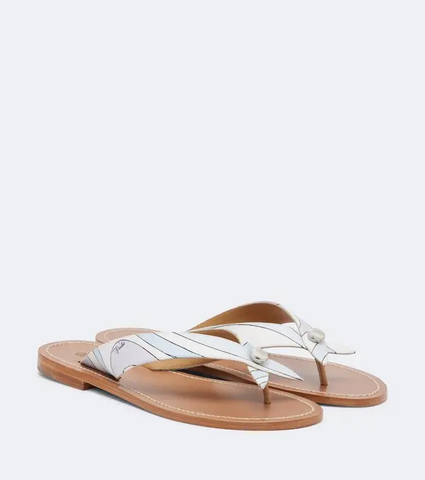 Emilio Pucci Marmo Thong Sandals