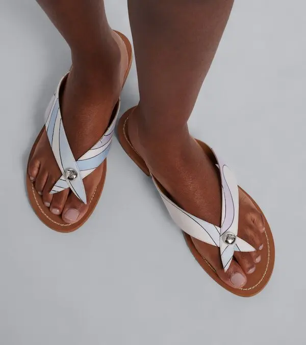 Emilio Pucci Marmo Thong Sandals