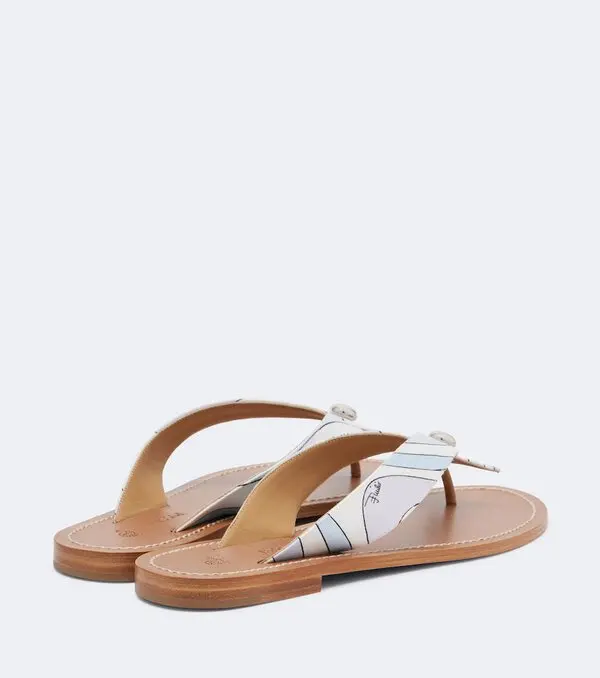 Emilio Pucci Marmo Thong Sandals