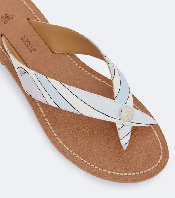 Emilio Pucci Marmo Thong Sandals