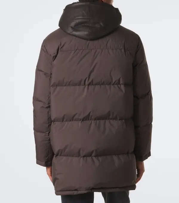 YVES SALOMON Shearling-trimmed Down Coat - Brown