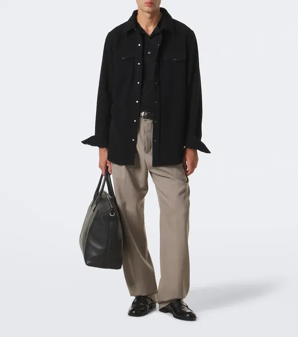 GOD'S TRUE CASHMERE Cashmere Shirt With Spinels - Black