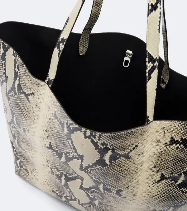 TOTEME Roam Large Snake-effect Leather Tote Bag