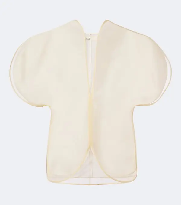 Khaite Briar Silk Organza Top - Beige