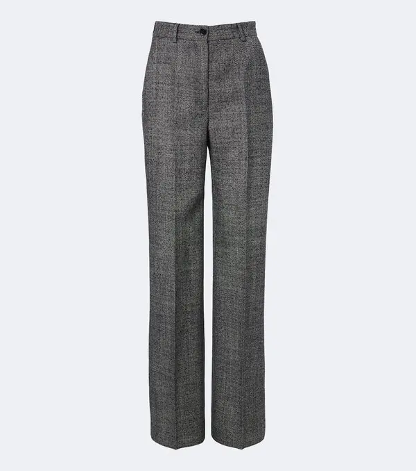 Dolce & Gabbana Virgin Wool Straight Pants - Grey