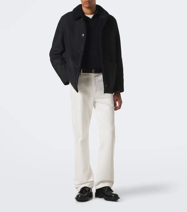 YVES SALOMON Shearling-lined Leather Jacket