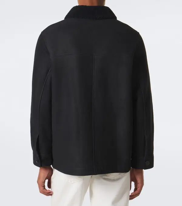 YVES SALOMON Shearling-lined Leather Jacket