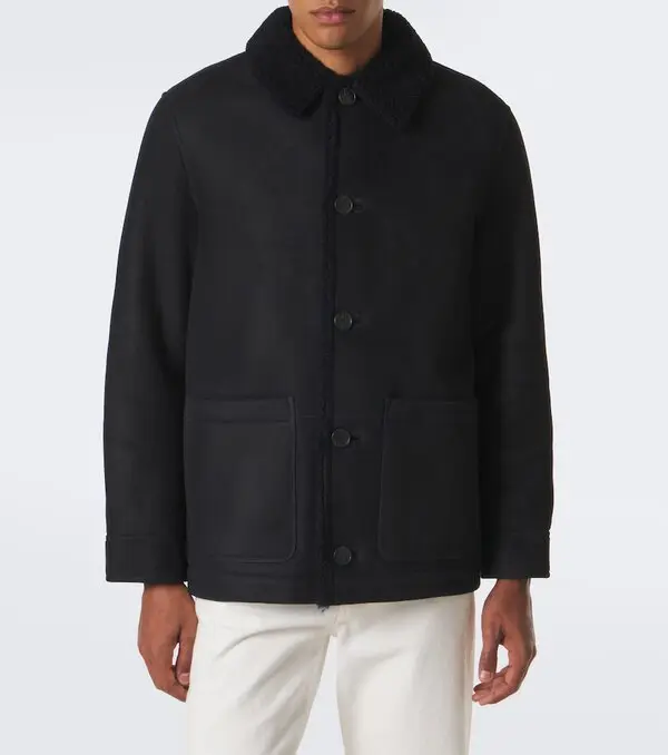 YVES SALOMON Shearling-lined Leather Jacket