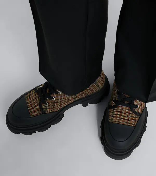 GANNI Checked Combat Boots