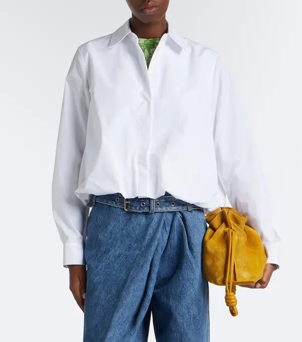 Loewe Cropped Cotton Poplin Shirt