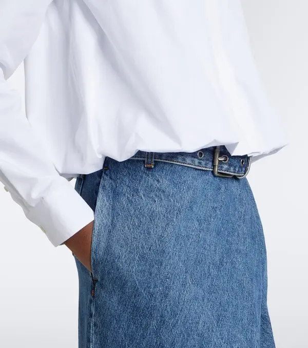 Loewe Cropped Cotton Poplin Shirt