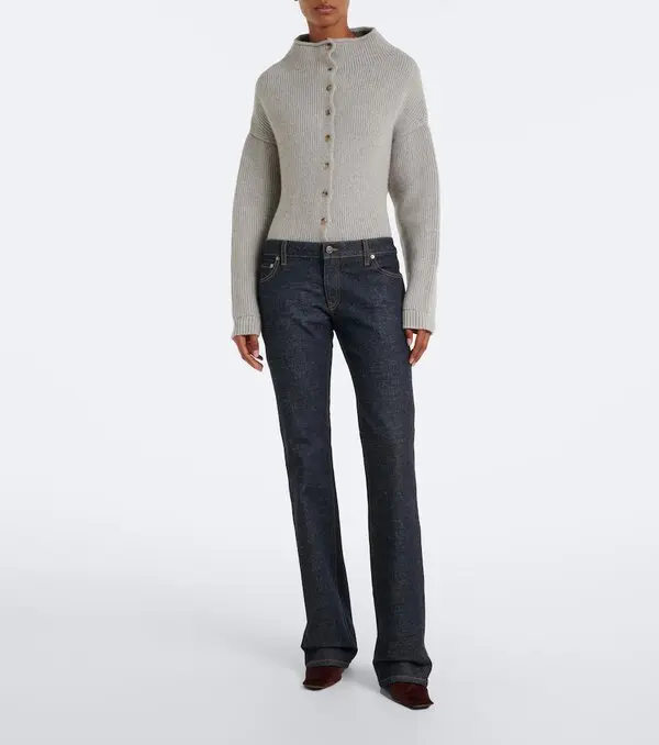 Khaite Conforti Cotton Bootcut Jeans