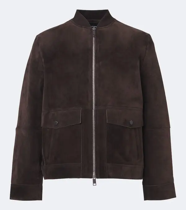 YVES SALOMON Suede Bomber Jacket