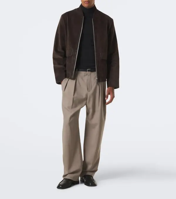 YVES SALOMON Suede Bomber Jacket