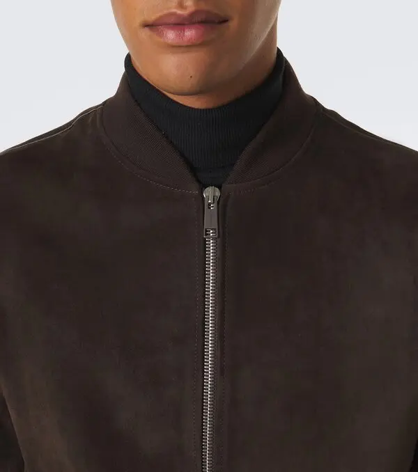 YVES SALOMON Suede Bomber Jacket