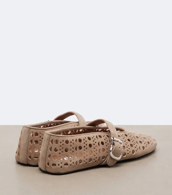 Alaïa Vienne Suede Mary Jane Flats