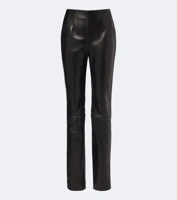 Khaite Ryden Leather Slim Pants