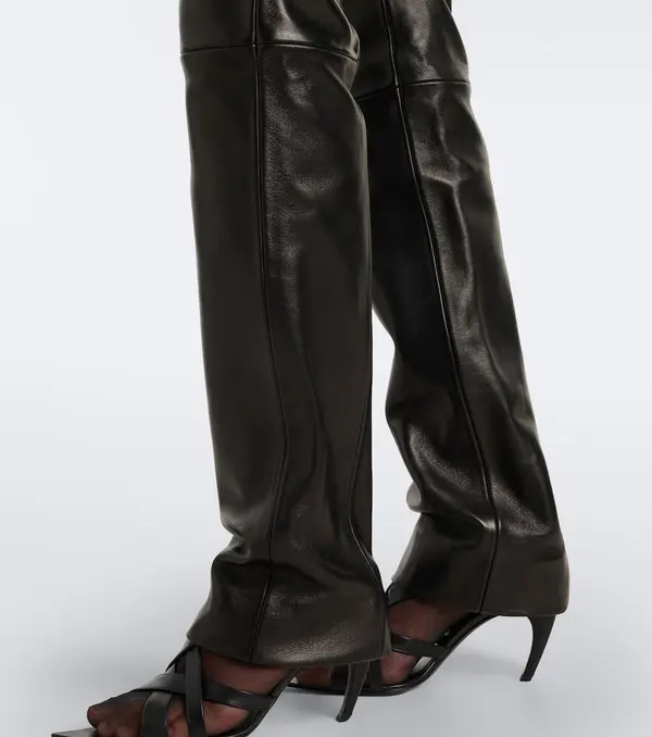 Khaite Ryden Leather Slim Pants