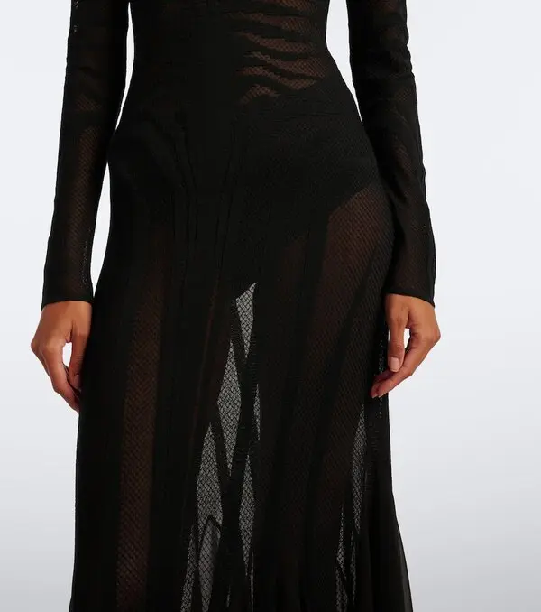 Roberto Cavalli Trompe L'œil Silk-blend Gown
