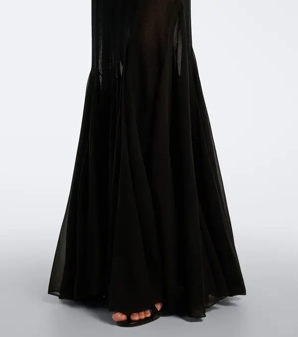 Roberto Cavalli Trompe L'œil Silk-blend Gown