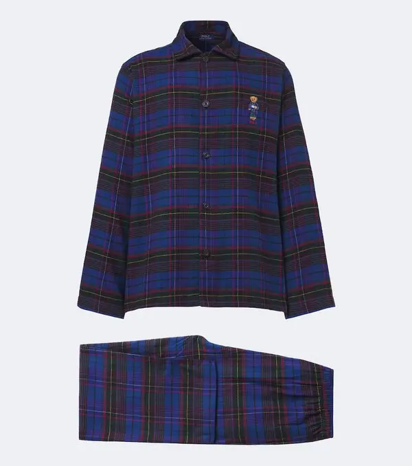 Polo Ralph Lauren Polo Bear Plaid Cotton Flannel Pajamas - Multicoloured