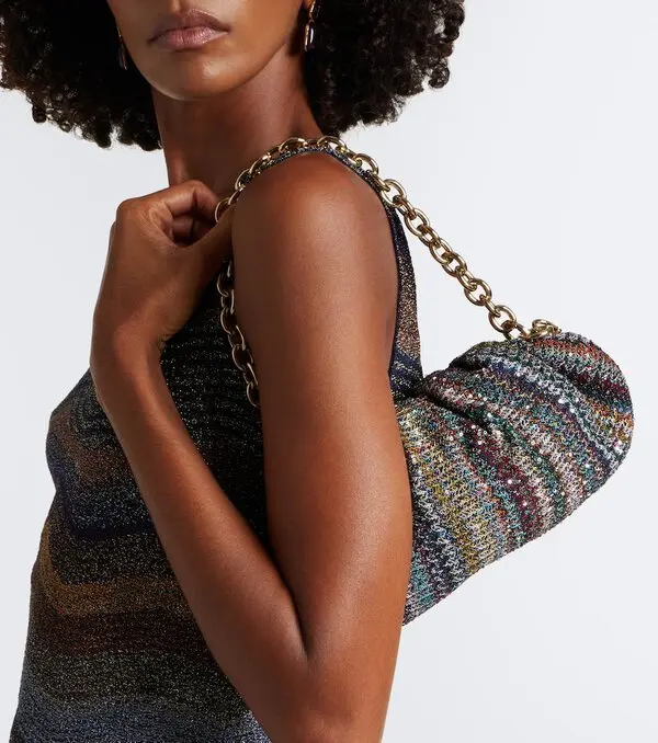 Missoni Sequined Knitted Clutch