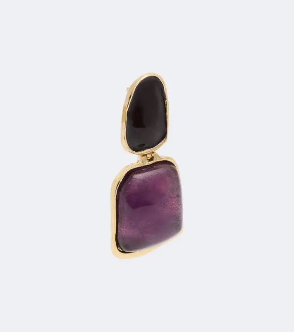 La DoubleJ Spells 24kt Gold-plated Drop Earrings