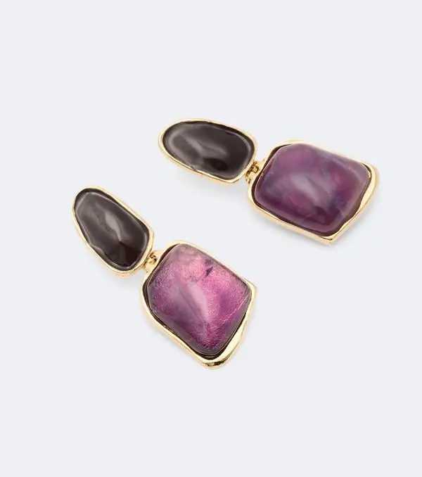 La DoubleJ Spells 24kt Gold-plated Drop Earrings