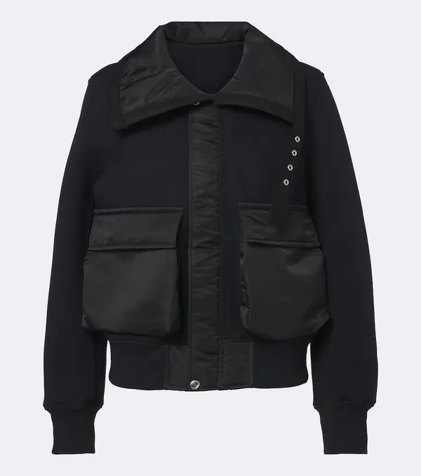 Sacai Paneled Cotton-blend Blouson Jacket