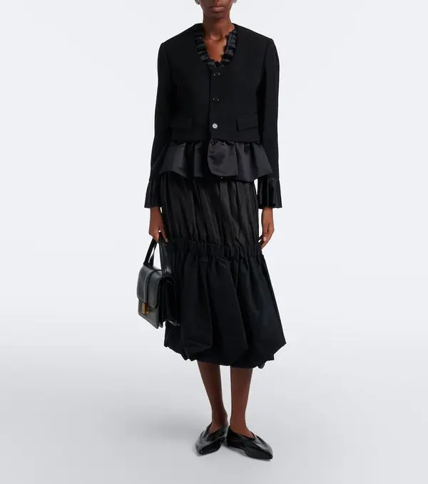 Noir Kei Ninomiya Tiered Midi Skirt