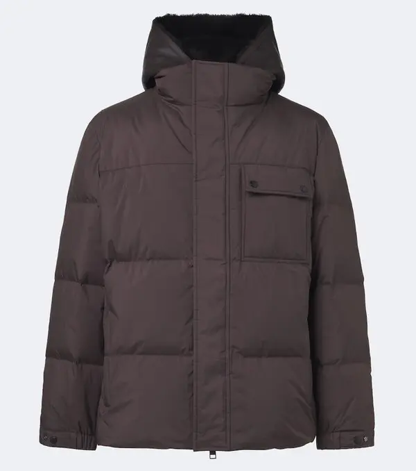 YVES SALOMON Shearling-trimmed Down Jacket