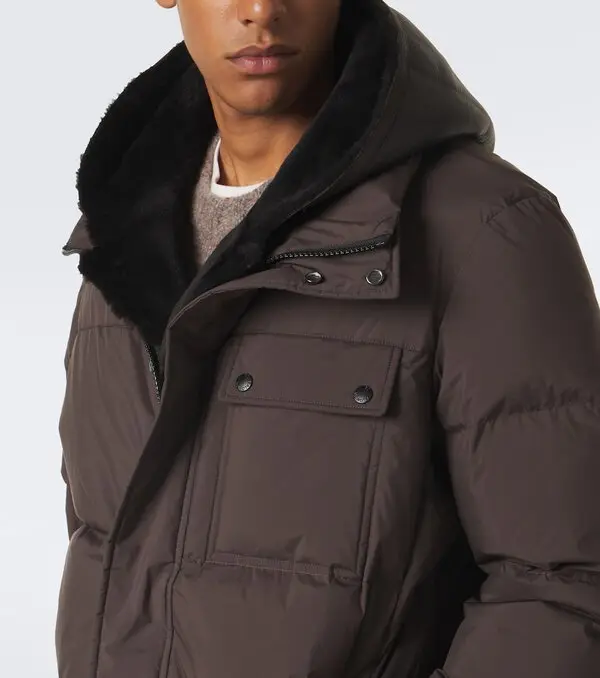 YVES SALOMON Shearling-trimmed Down Jacket