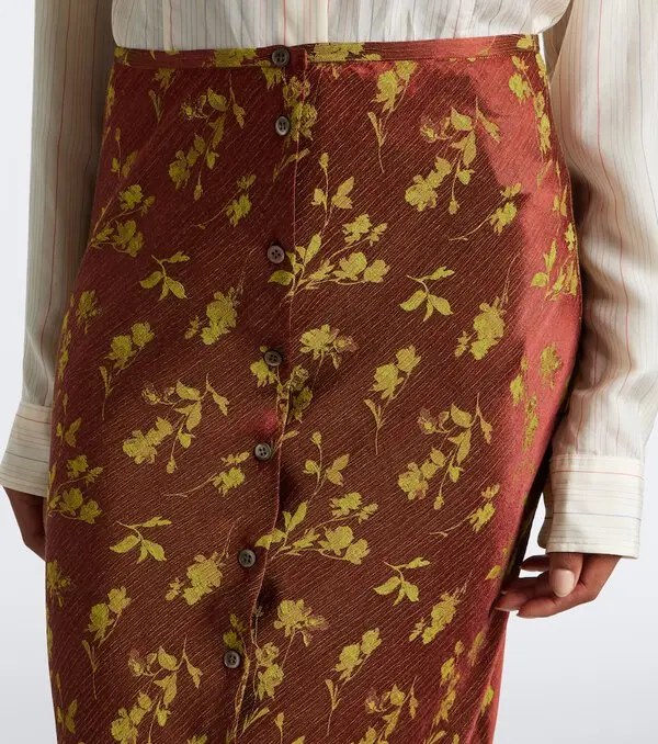 Dries Van Noten Floral Jacquard Maxi Skirt