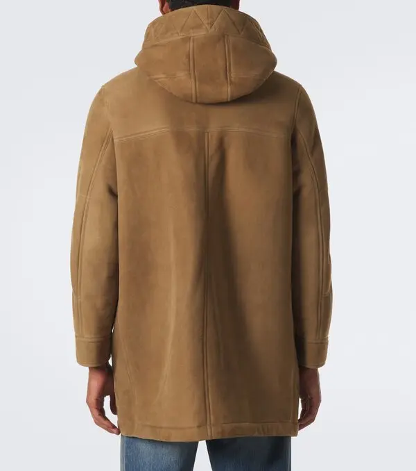 YVES SALOMON Hooded Shearling-lined Suede Parka